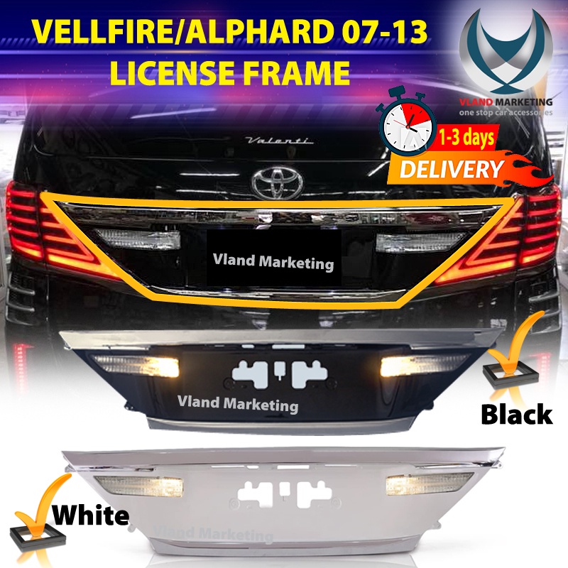 Toyota vellfire alphard anh20 2007 - 2013 License Frame bonnet chrome ...