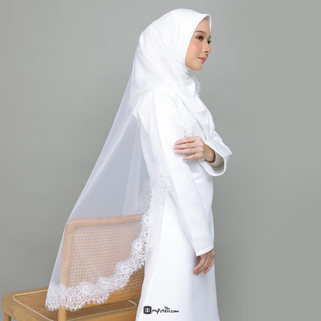 [ALICE VEIL] Nikah, Bride Veil, Veil Minimalist, Veil Putih OFF WHITE ...