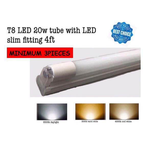 (READY STOCK) T8 LED 20w tube with LED Slim Casing 4ft | Shopee Malaysia