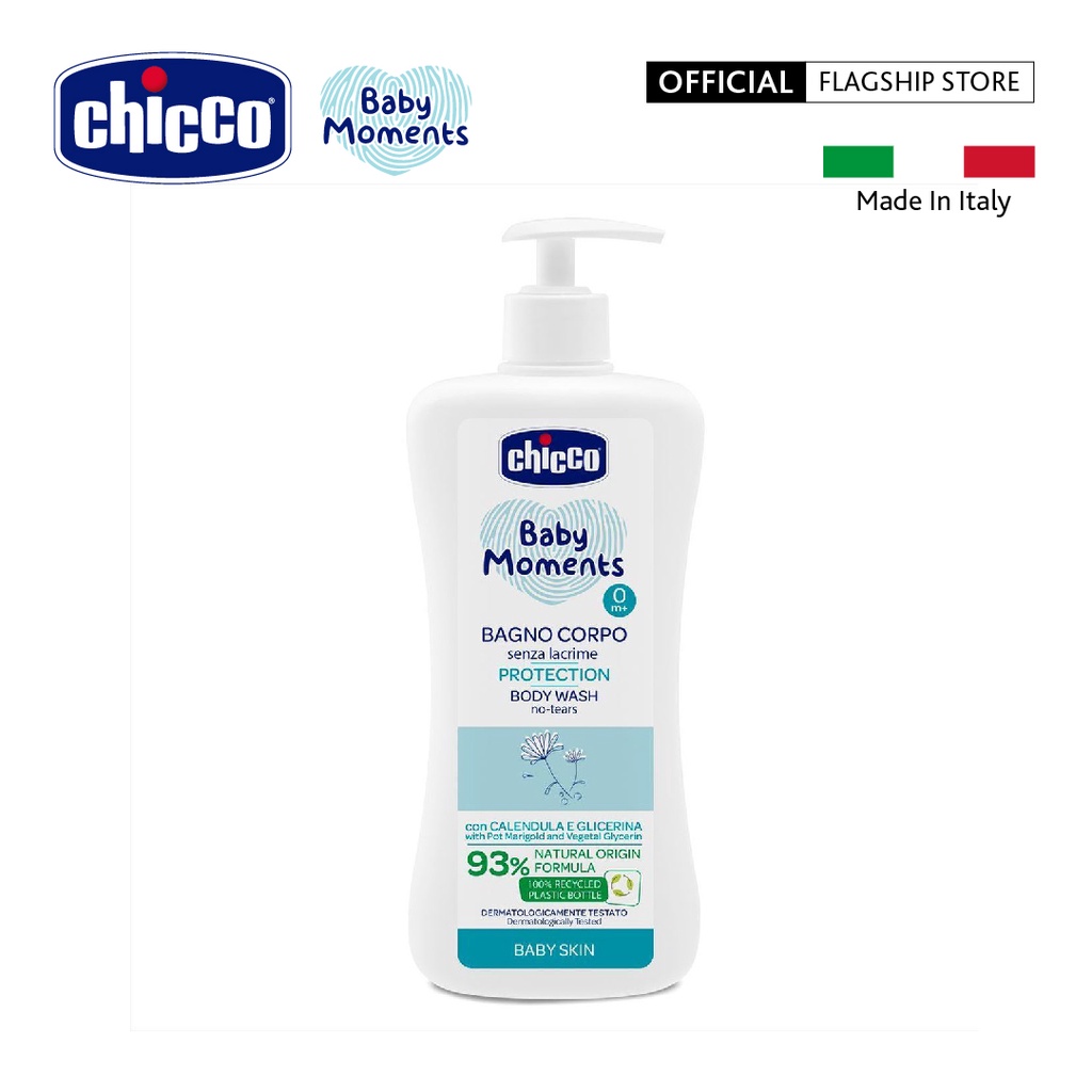 Chicco Baby Moments Set - No-Tears Body Wash Protection (750ml) + No ...