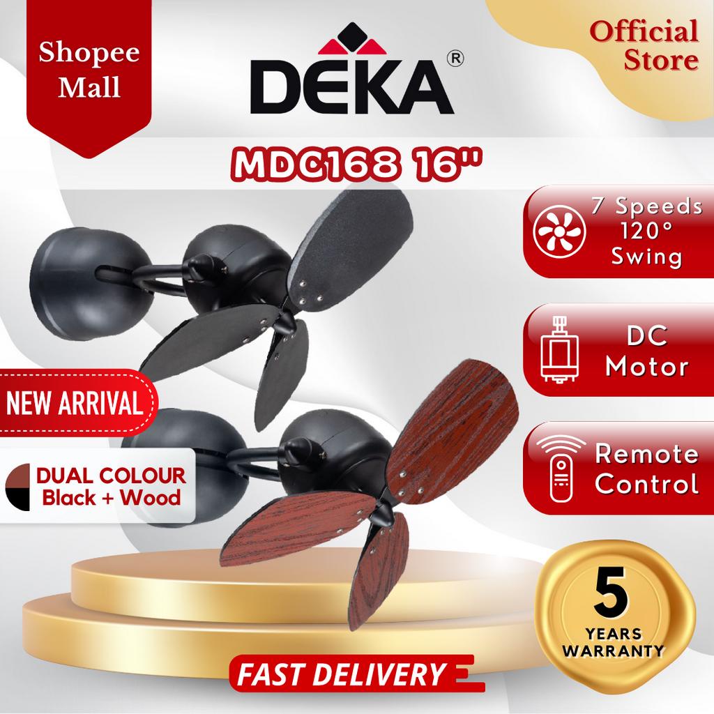 DEKA MDC168 16" 3 Blades Wall Fan 7 Speeds Remote Control Wall Mounted ...