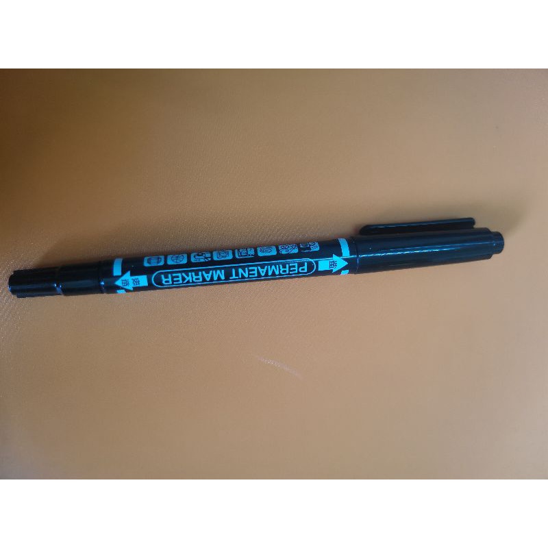 permanent marker dual head (sharp and rounded) | Shopee Malaysia