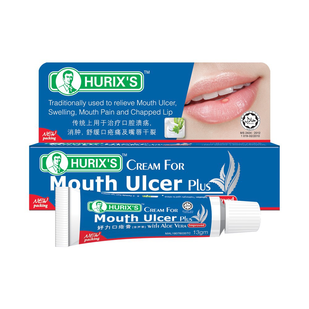 Hurix's Cream For Mouth Ulcer Plus with Aloe Vera 5g | Shopee Malaysia
