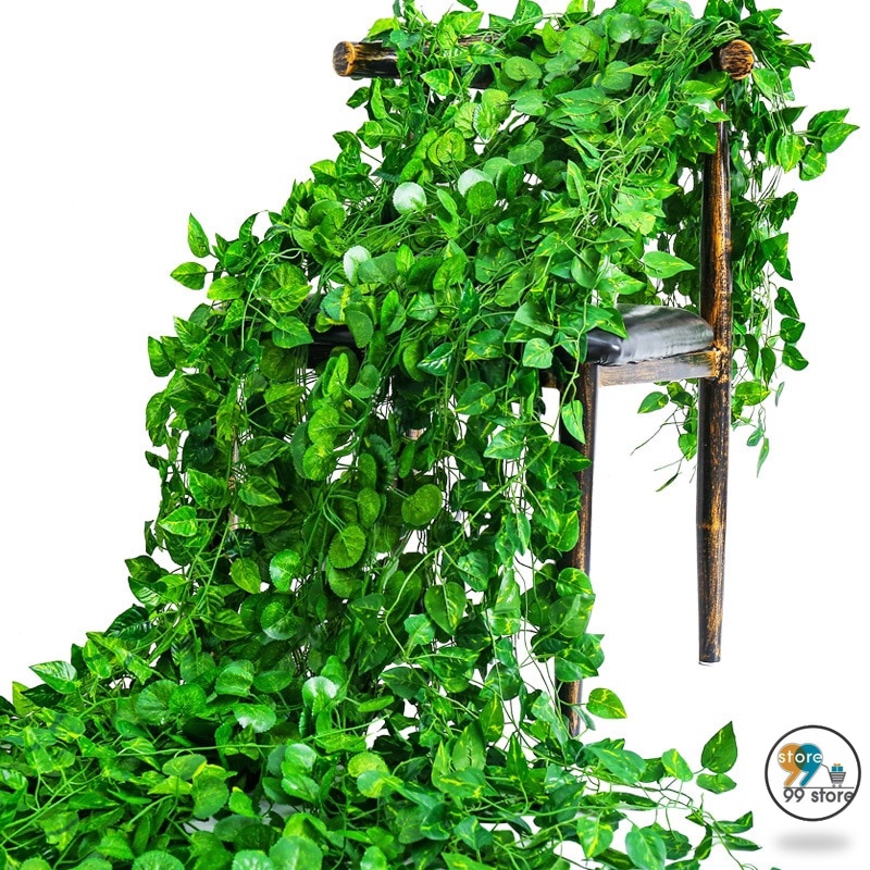 Hot 210cm Artificial Green Ivy Leaf Vine Garland Plants / Fake Foliage Rattan string / Plastic ...