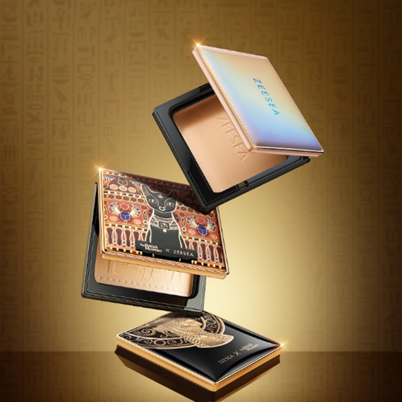 【limited time promotion】ZEESEA British Museum Face Powder Oil-control Compact Powder Pressed ...