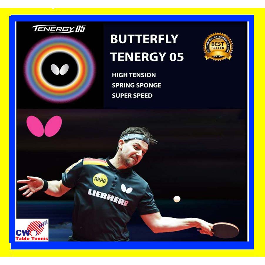 BUTTERFLY Tenergy 05 Spin-Elastic Inverted Rubber Table Tennis Ping Pong(READY STOCK) | Shopee ...