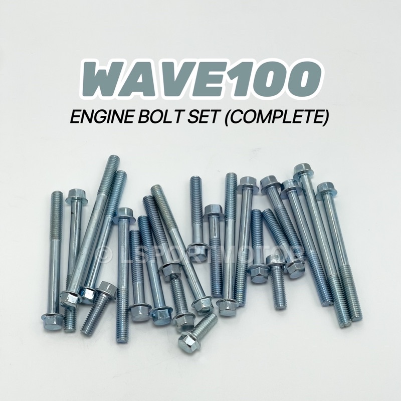 HONDA WAVE100 ENGINE BOLT SET (COMPLETE) | Shopee Malaysia