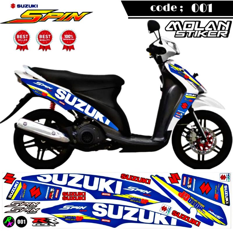 Decal Sticker Striping Variation Suzuki Spin 125 Moto GP/Spin GP | Spin ...
