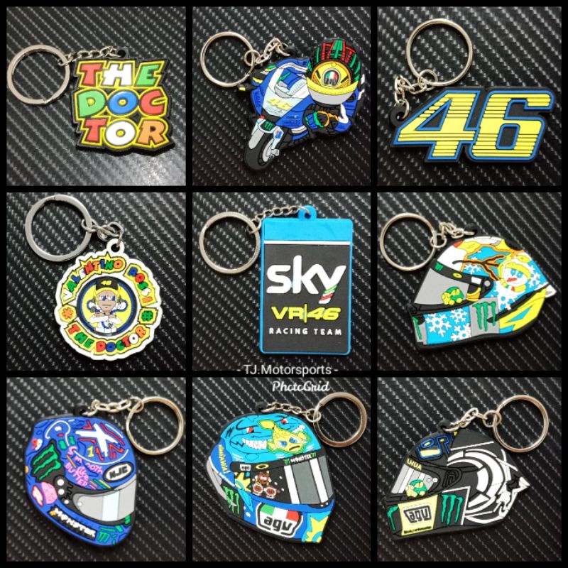 Keychain Rossi Sky 46 Helmet Hjc 55 Pescao Hafizh Yamaha 60th ...
