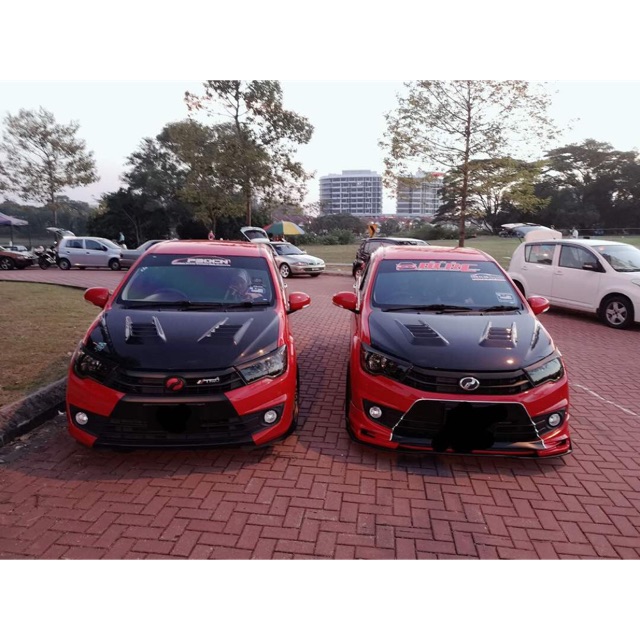 Perodua bezza 2016 2017 2018 Carbon Fiber front bonnet hood bonet fibre ...