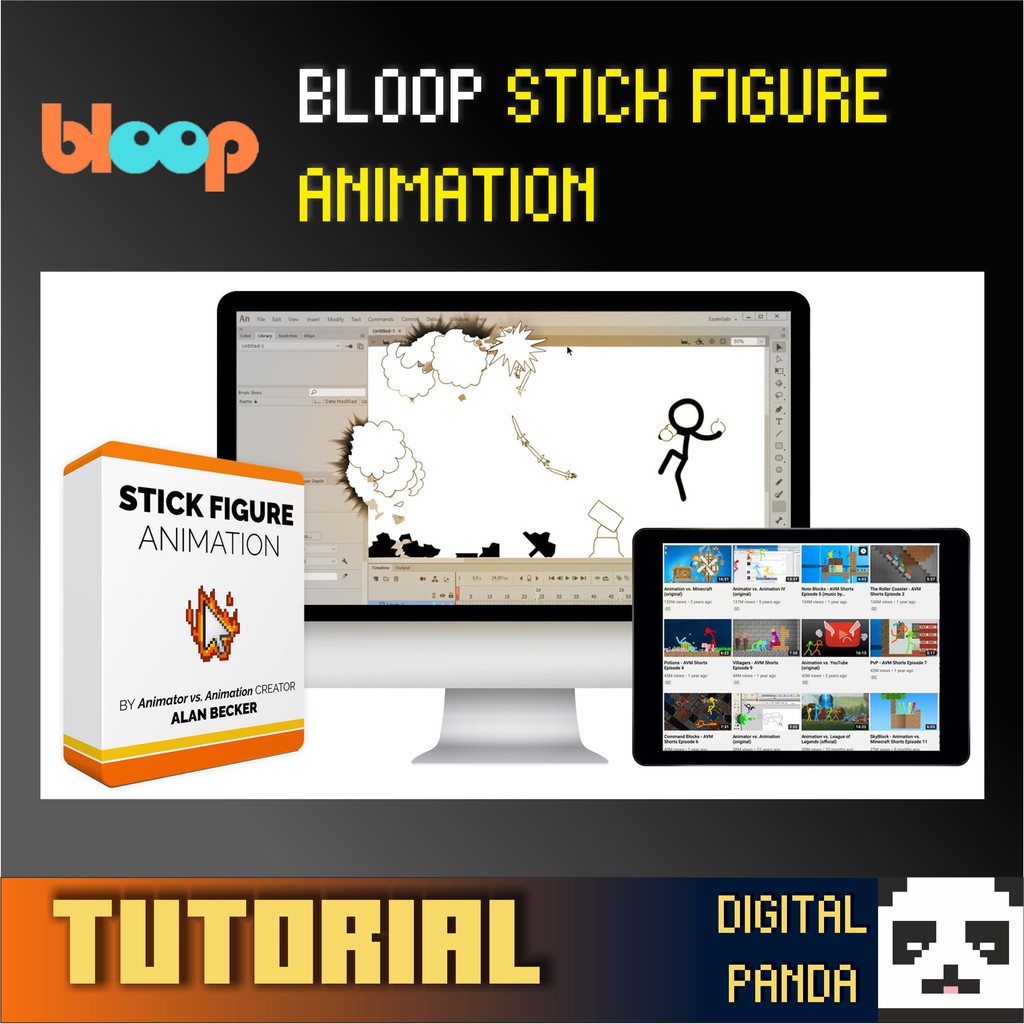 [ FULL TUTORIAL] BLOOP ANIMATION : STICK FIGURE ANIMATION | Shopee Malaysia