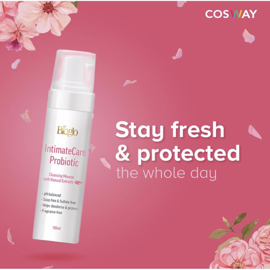 Cosway Bioglo IntimateCare Probiotic Cleansing Mousse with Natural ...