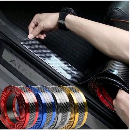 Car Sticker 6D Carbon Fiber Universal Styling Car Door Sill Protector ...