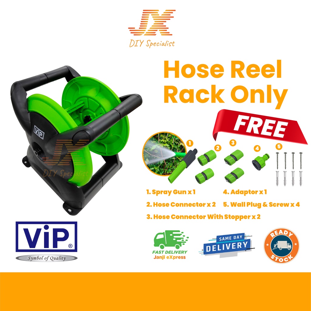 ViP Stackable Garden Hose Reel Set 20Meter 15Meter with wall mounting ...