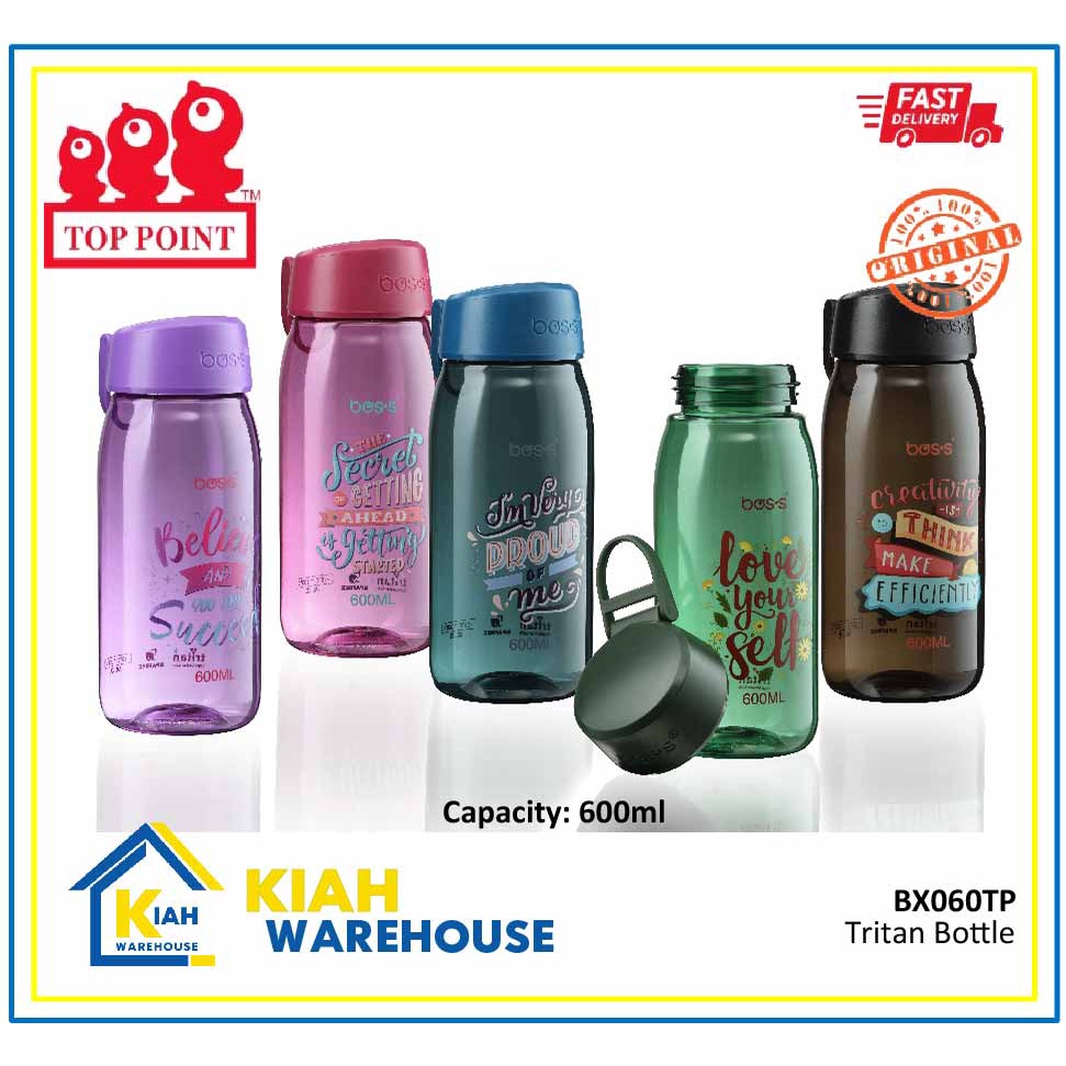 BPA Free Tritan Water Bottle Botol Minuman Premium Berkualiti BOS'S BX060TP 600ML Botol Tritan ...