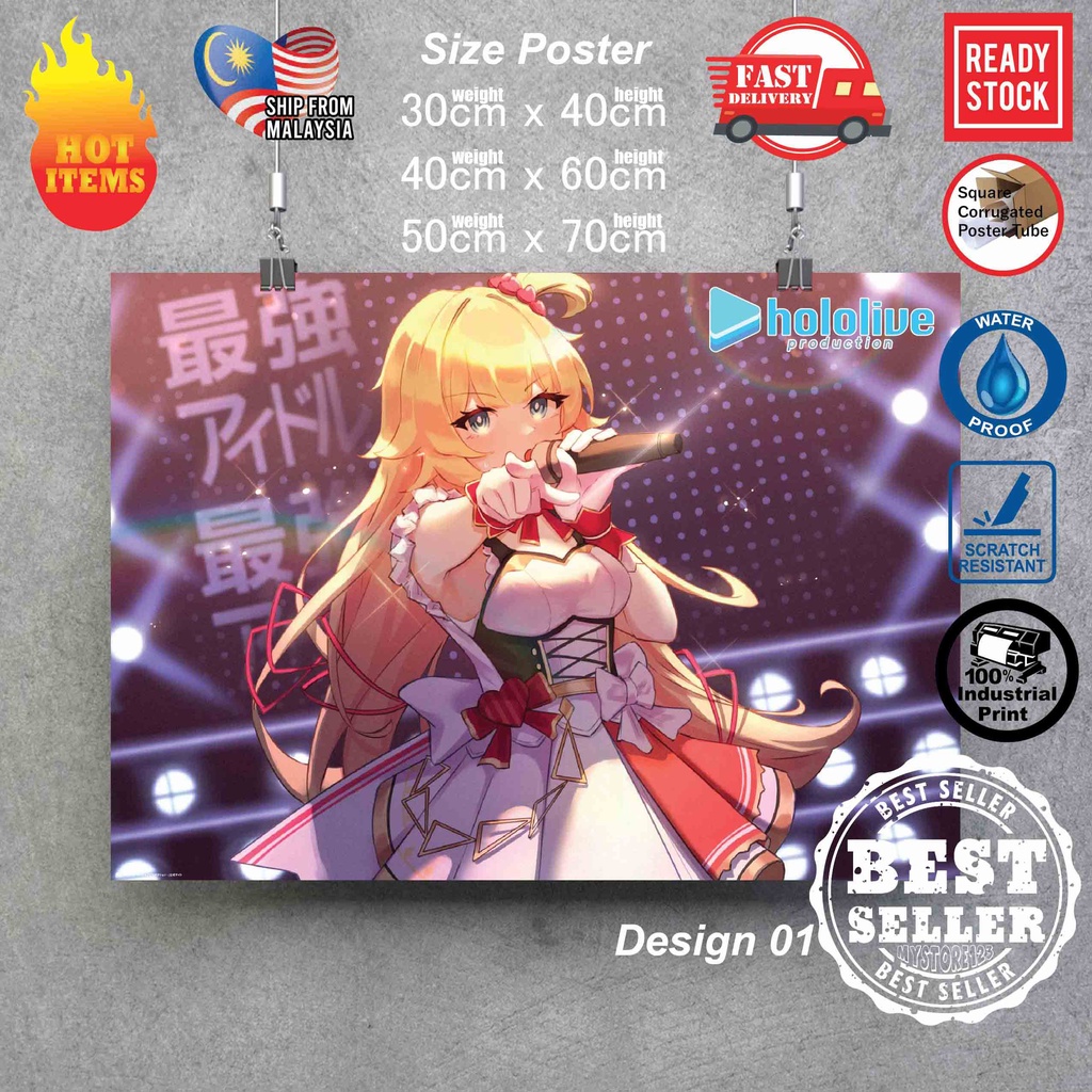 (READY STOCK) Hololive Production poster | Anima Wall Deco poster ...