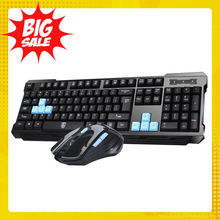 Keyboard V-061 Fake Gaming Mechanical Keyboard Set With Wireless Gaming ...