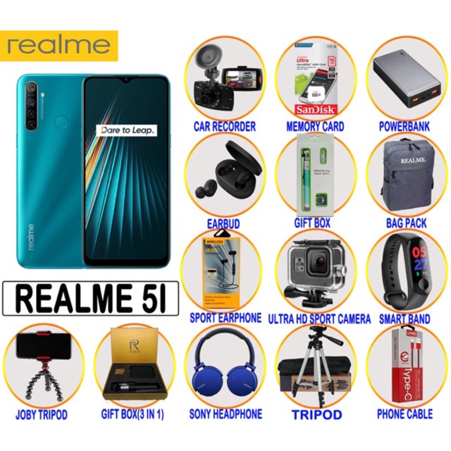 Realme 5i 4GB RAM 64GB 🎁Free Gifts 🎁Original Realme Malaysia Set ...