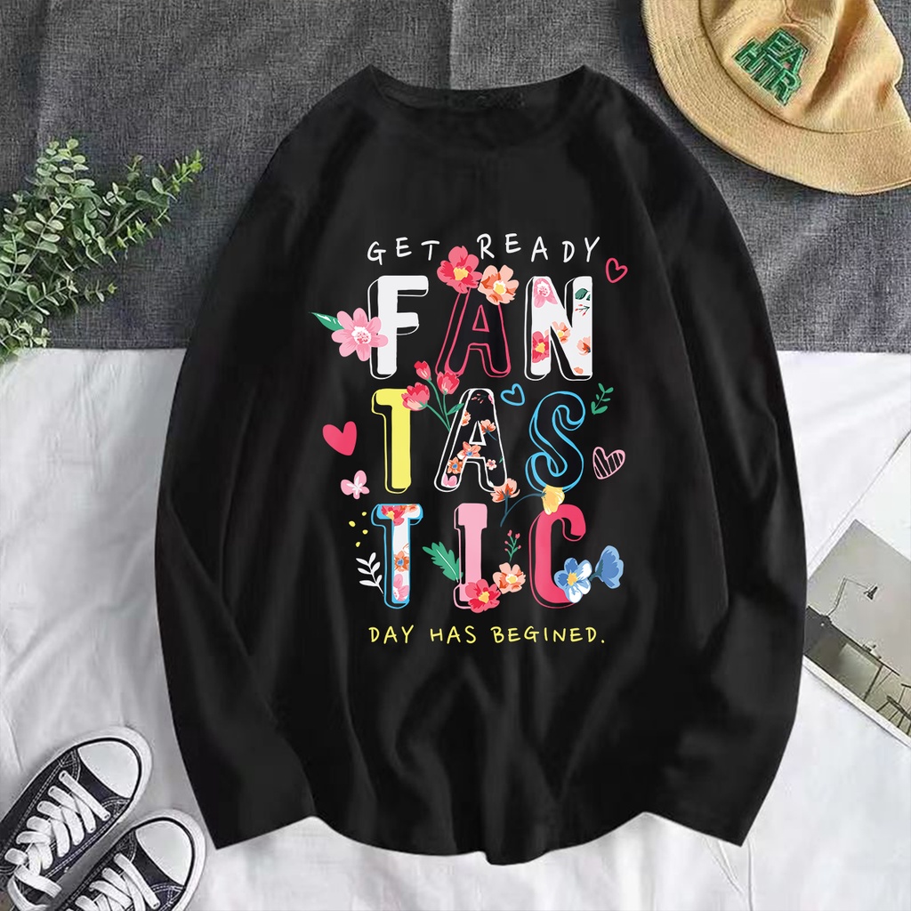 FANTASTIC FLOWERS BUNGA T SHIRT WOMEN MEN BAJU T SHIRT LENGAN PANJANG ...
