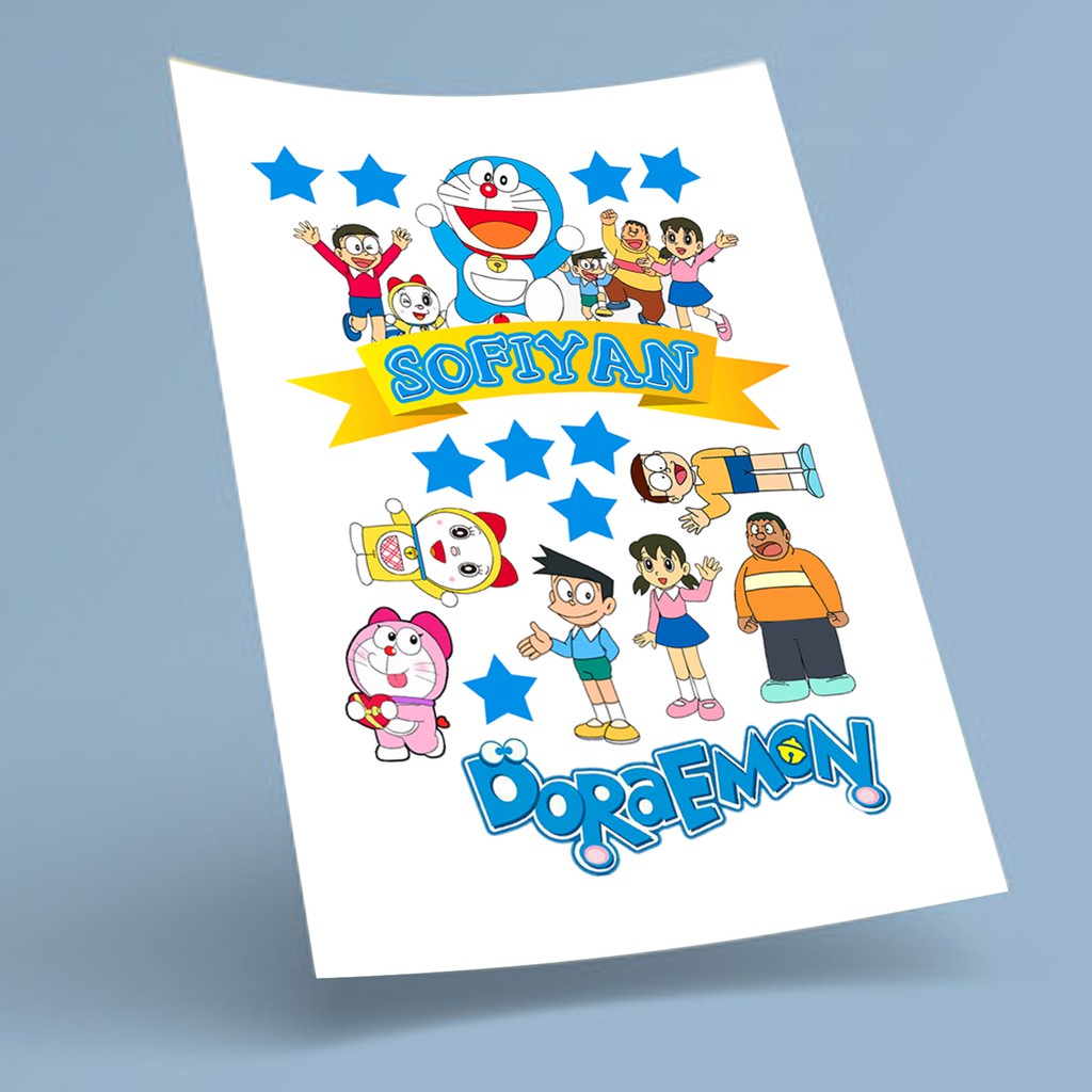 DORAEMON CUSTOM NAME & AGE [JPEG FORMAT/FILE] [CAKE TOPPER] [PRINT ...