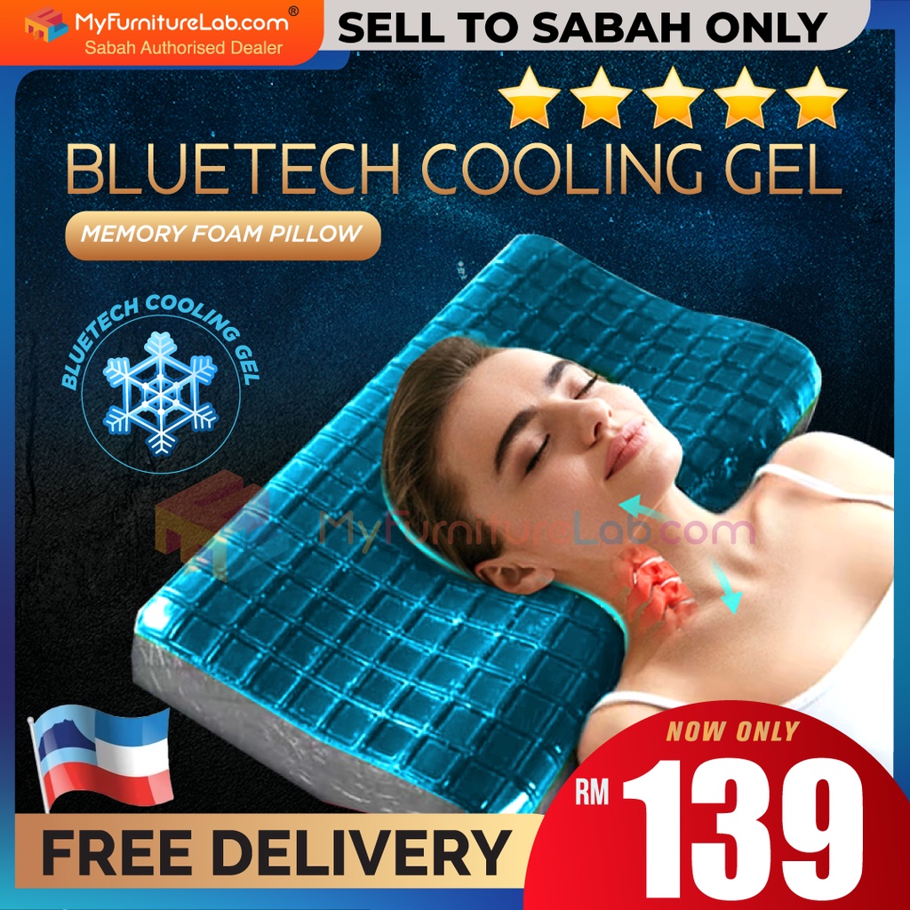 【READY STOCK】 𝐌𝐅𝐋𝐒𝐀𝐁𝐀𝐇: BLUETECH Memory Foam Contour Foam Pillow Bedding Bantal Hilton Ikea Home ...