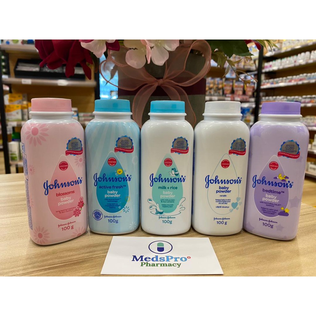 Johnsons Baby Powder Blossom/Active Fresh/Milk+Rice/Classic/Bedtime ...