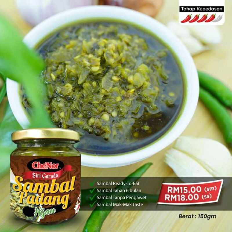 [CHE NOR] Sambal Padang Hijau & Merah | Shopee Malaysia