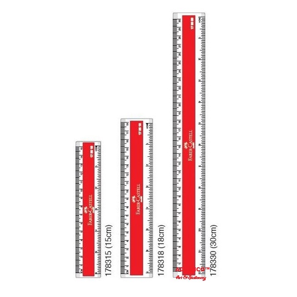 FABER CASTELL PLASTIC RULER (AVAILABLE IN 15CM/18CM/30CM) | Shopee Malaysia