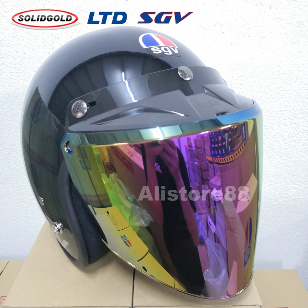 SGV 99 HELMET WITH VSHAPE RAINBOW VISOR (BLACK) | Shopee Malaysia