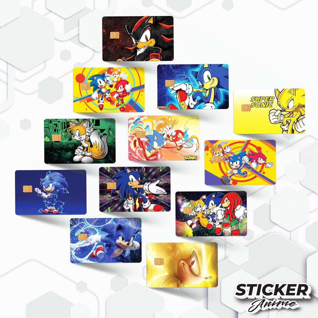 Sticker Anime Super Sonic Stiker Card Cover ATM Bank Debit Credit ...