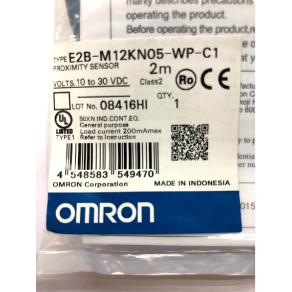 OMRON PROXIMITY SENSOR E2B-M12KN05-WP-C1 2M OMS | Shopee Malaysia