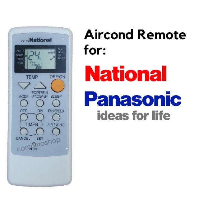 National Panasonic Aircond Remote Control A75C713 A75C2160 A75C2043 ...