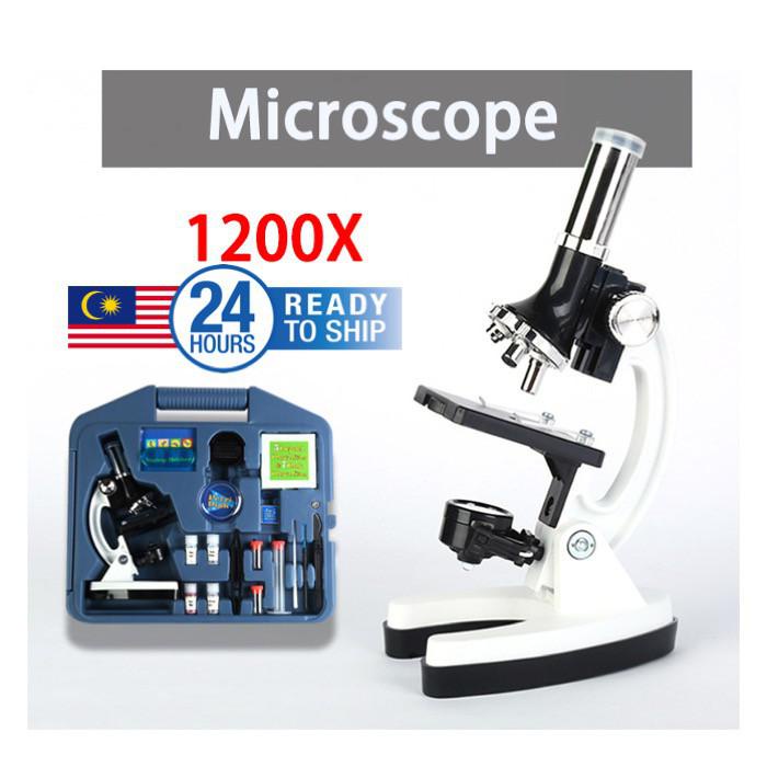 1200X Beginner Microscope Set with Accessories Kit 100X-1200X Children ...