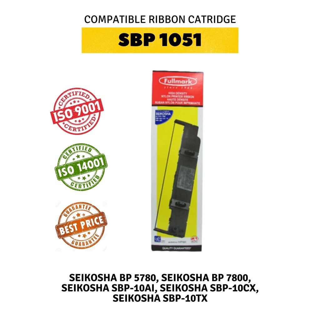 Fullmark Seikosha SBP-1051 / SBP 1051 / BP 5780 Nylon Printer Ribbon Black - 1 pcs / pack ...