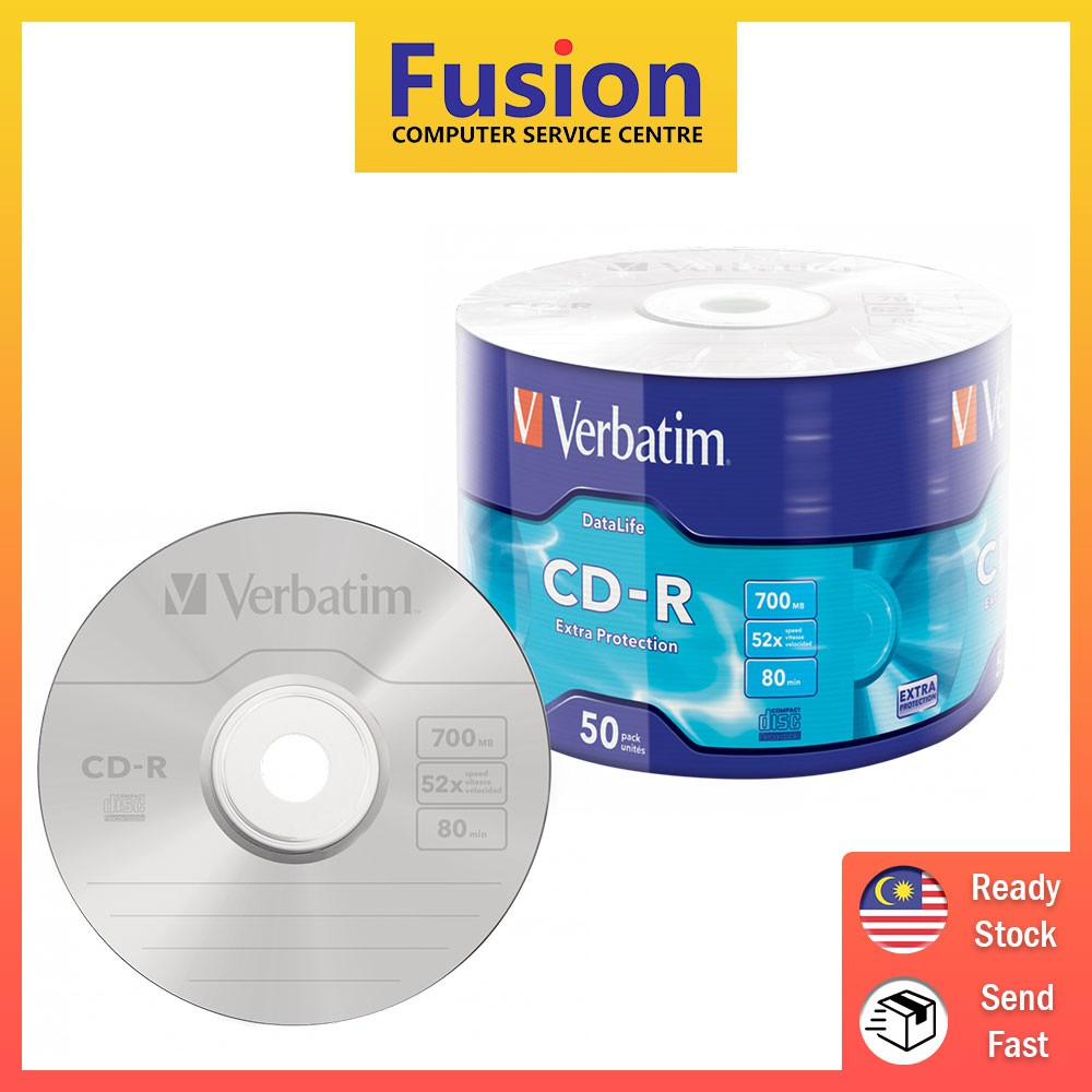 1PC VERBATIM DATA LIFE CD-R EXTRA PROTECTION 700 MB 80 MIN 52X Blank ...