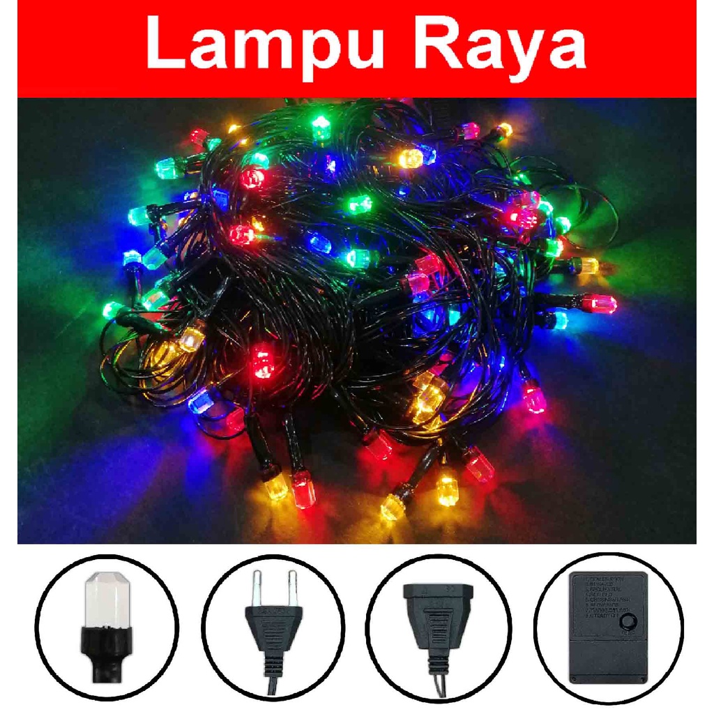 LAMPU RAYA KELIP-KELIP V8 DIAMOND 100 LED | FAIRY LIGHT HOME DECORATIVE ...