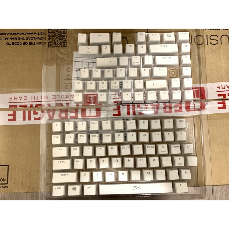HyperX Pudding Double Shot PBT White Keycaps (104 keys) | Shopee Malaysia