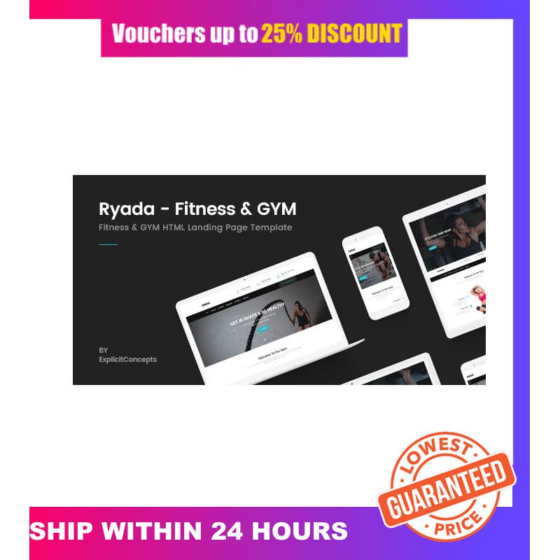 [LIMITED EDITION] Ryada - Fitness Gym Html Landing Page Template ...