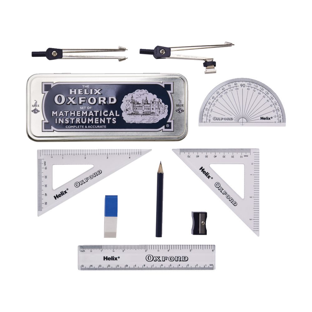 Helix Oxford Mathematical Instruments Geometry Set Jangka Lukis Compass ...