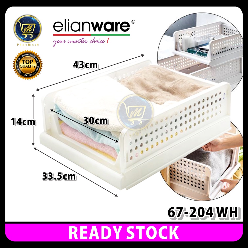 PlatMart - [READY STOCK] Elianware Foldable Stackable Shelf Storage ...