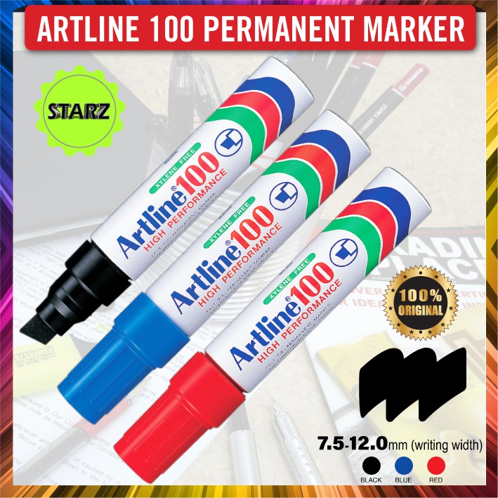 Artline 100 Giant PERMANENT Marker | 7.5-12mm Writing Line Width ...