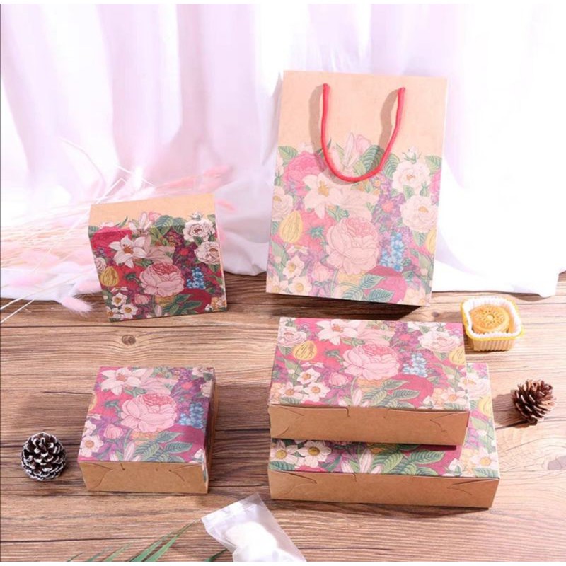 Flora Cake box mooncake / Mooncake bag / Cookies / Pastry / Gift Box ...