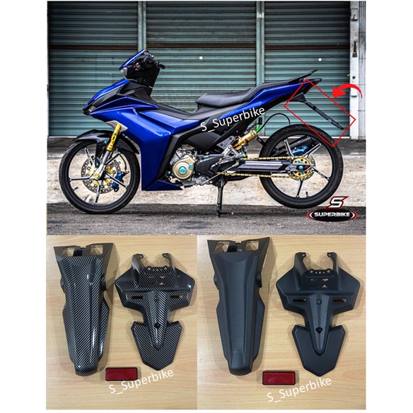 Y16ZR CARBON INNER REAR FENDER VIETNAM EXCITER YAMAHA Y16 MANGAT ...