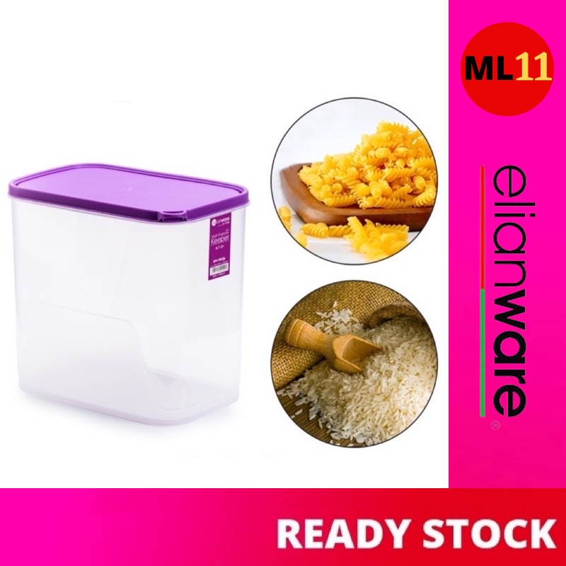 ELIANWARE (11L) BPA Free Multipurpose Rectangular Airtight Food Rice ...