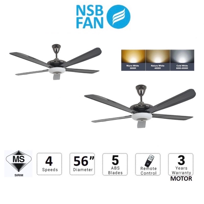 [New 4 Speed] NSB Fan Xled 42inch/56inch Ceiling Fan 2021 New [Sirim ...