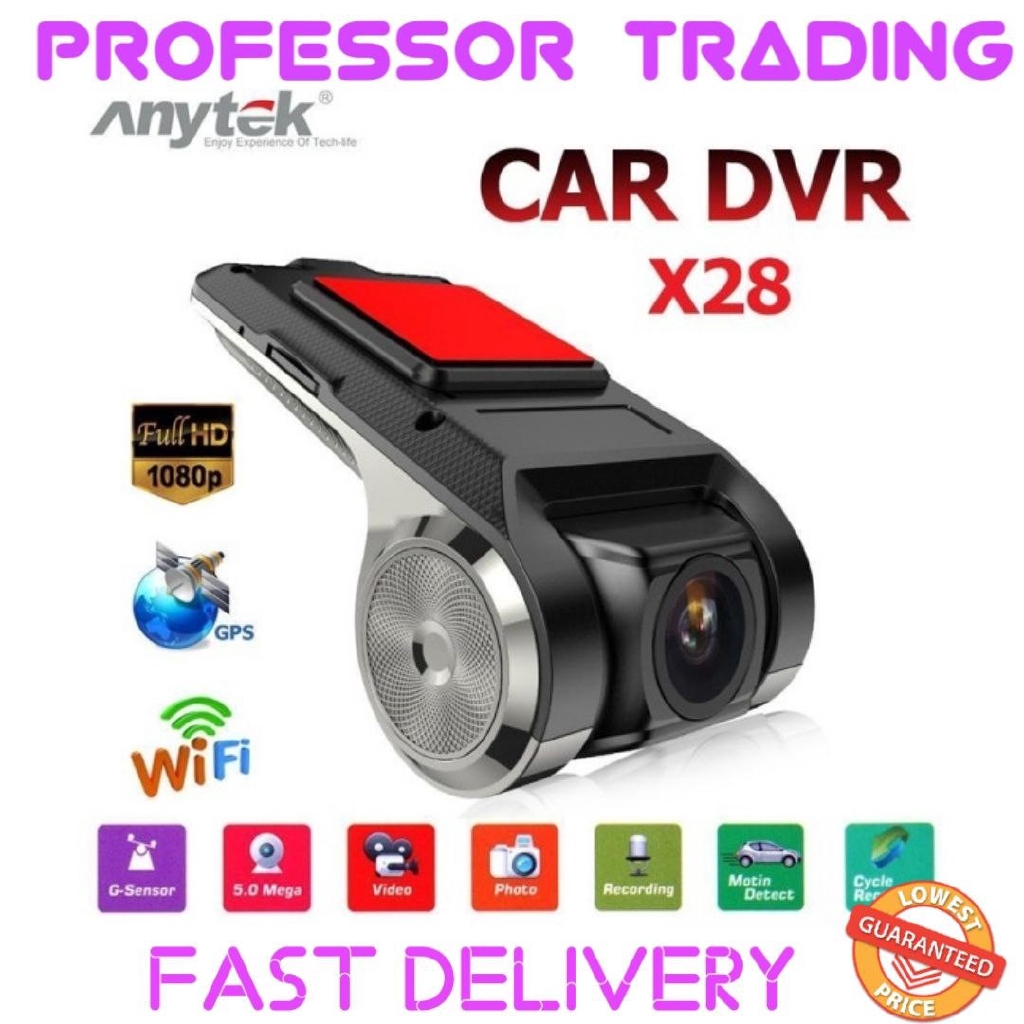 Anytek X28 Dash Cam Full HD 1080P Car DVR Camera Video Recorder WiFi ...