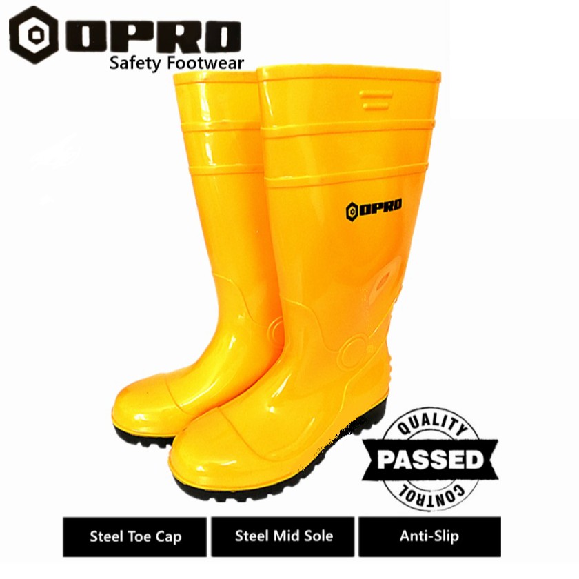 SEMENYIH OPRO SAFETY SHOES WELLINGTON BOOT YELLOW 15 'INCHES 100 YELLOW ...