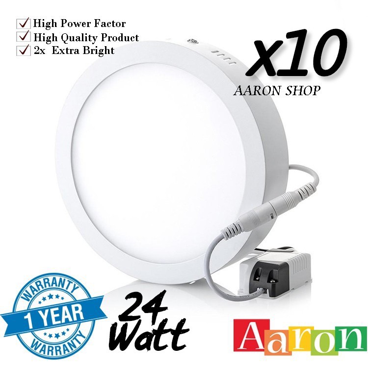 (10Pcs)24w LED Light Surface Downlight Lampu Siling 29cm ExBright Aaron Shop | Shopee Malaysia