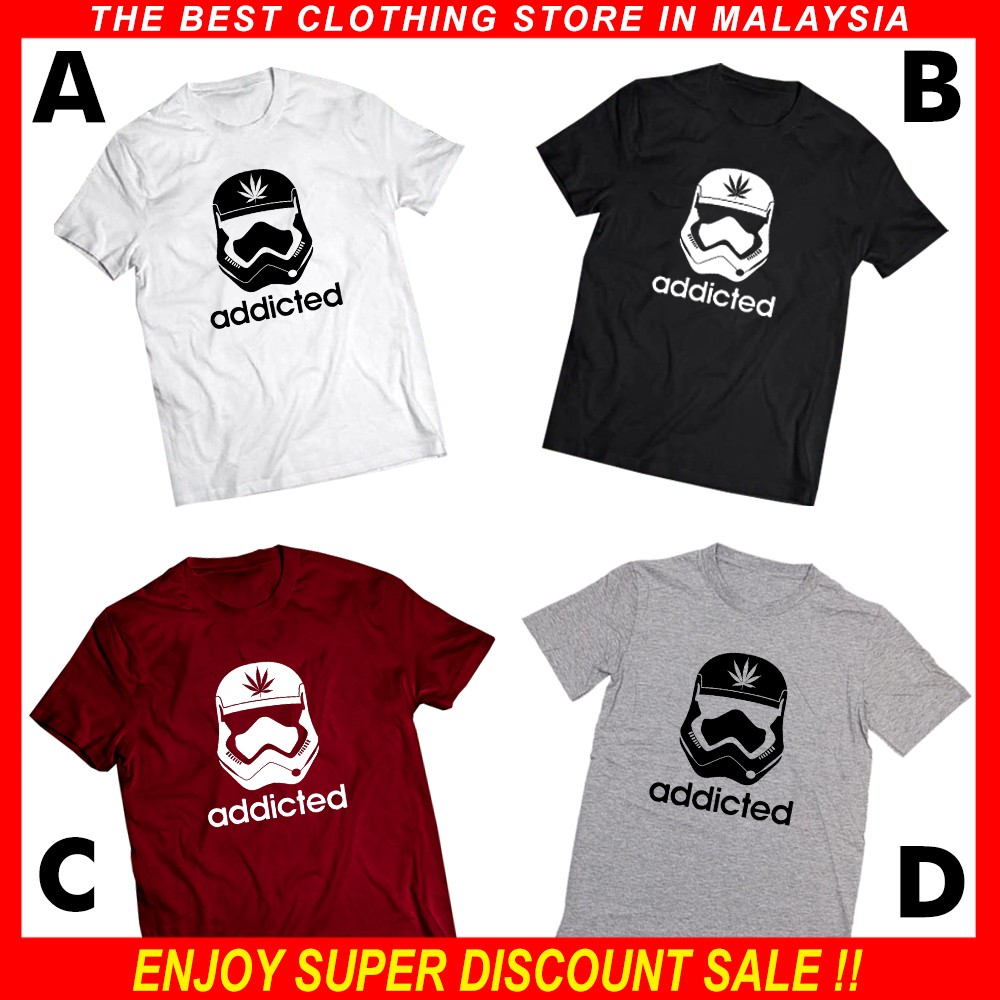 Stormtrooper Addicted (Adidas) Top Quality 100% Cotton Tshirt (Unisex ...
