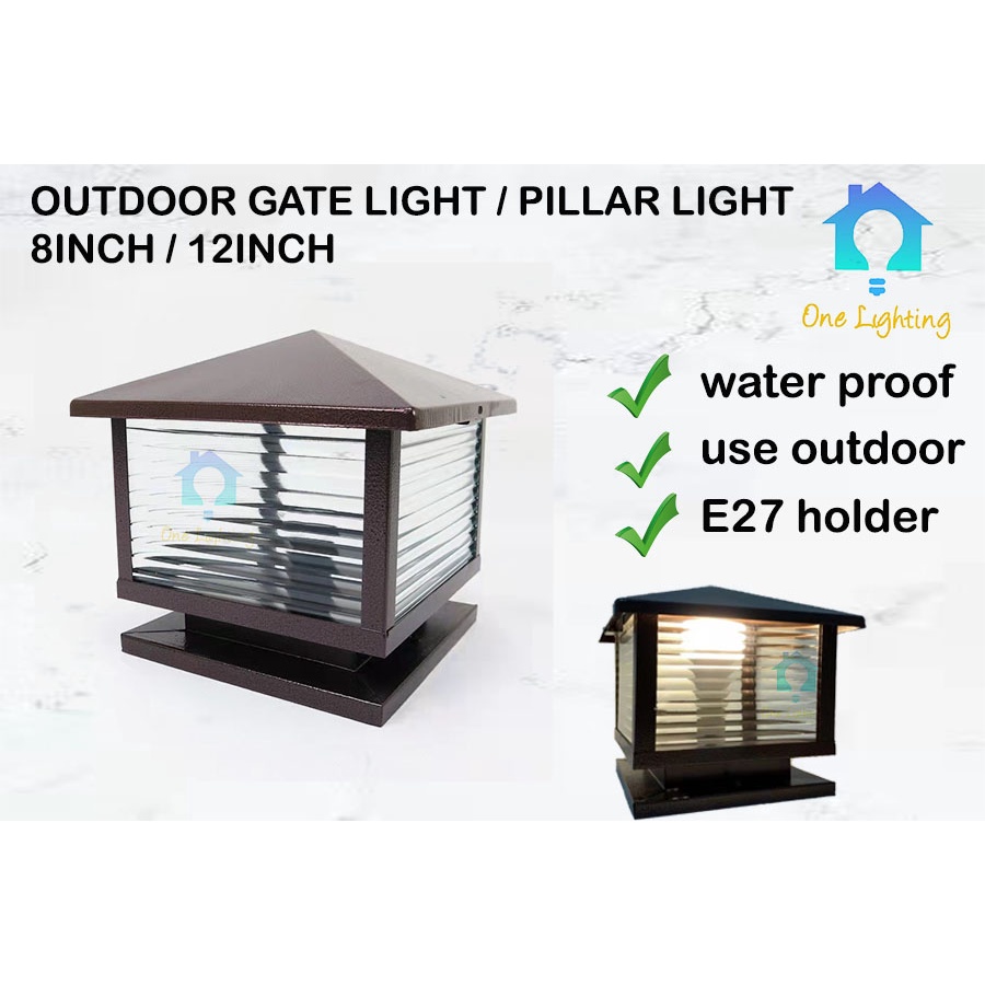 Outdoor Gate Light Outdoor Gate Lamp Weather Proof Outdoor Pillar Light ...